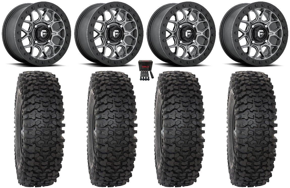 Fuel Tech Beadlock 15" Wheels Gm 33" RC500S Sticky Tires Sportsman RZR ...