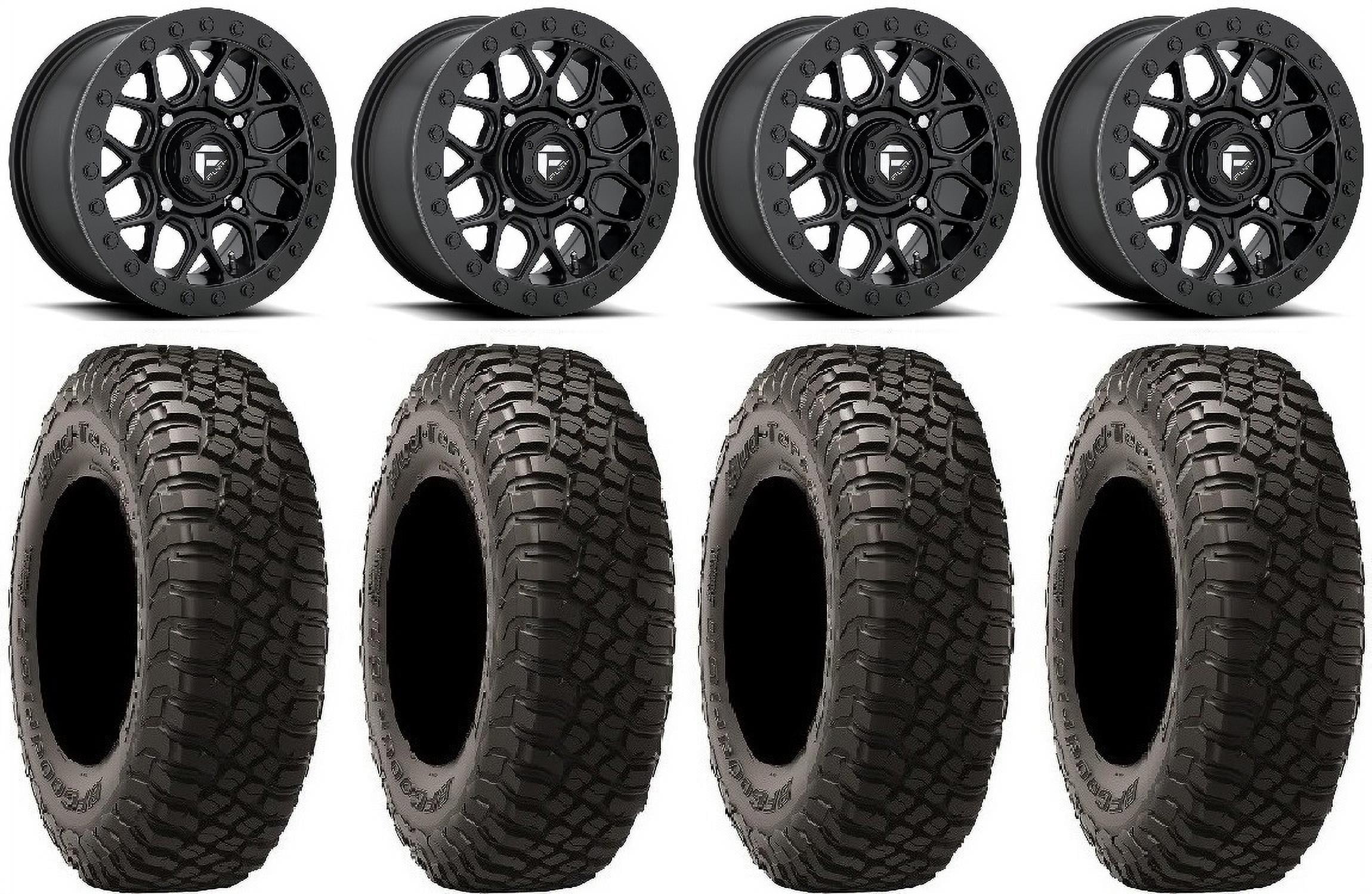Fuel Tech Beadlock Black 15" Wheels 32" BFG KM3 Tires Polaris RZR XP ...