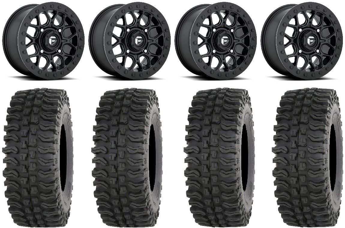 Fuel Tech Beadlock Black 15" Wheels 35" BDC Tires Can-Am Maverick X3 ...