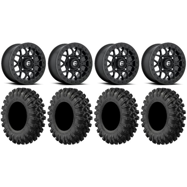 Fuel Tech Beadlock Black 15" Wheels 35" MotoRavage XL Tires Can-Am ...