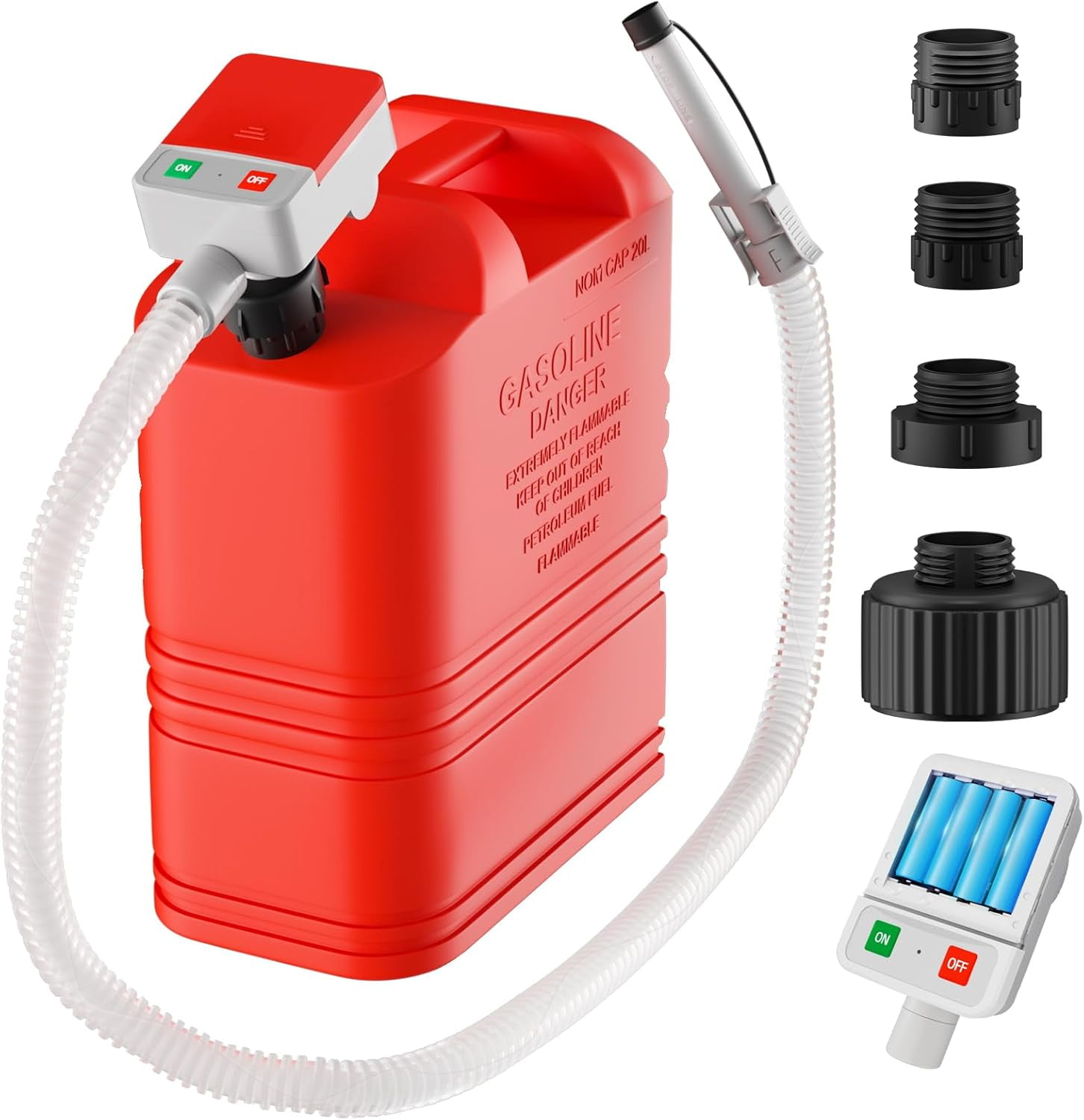 Fuel Transfer Pump Battery Powered with Auto-Stop, Gas Pump Transfer ...