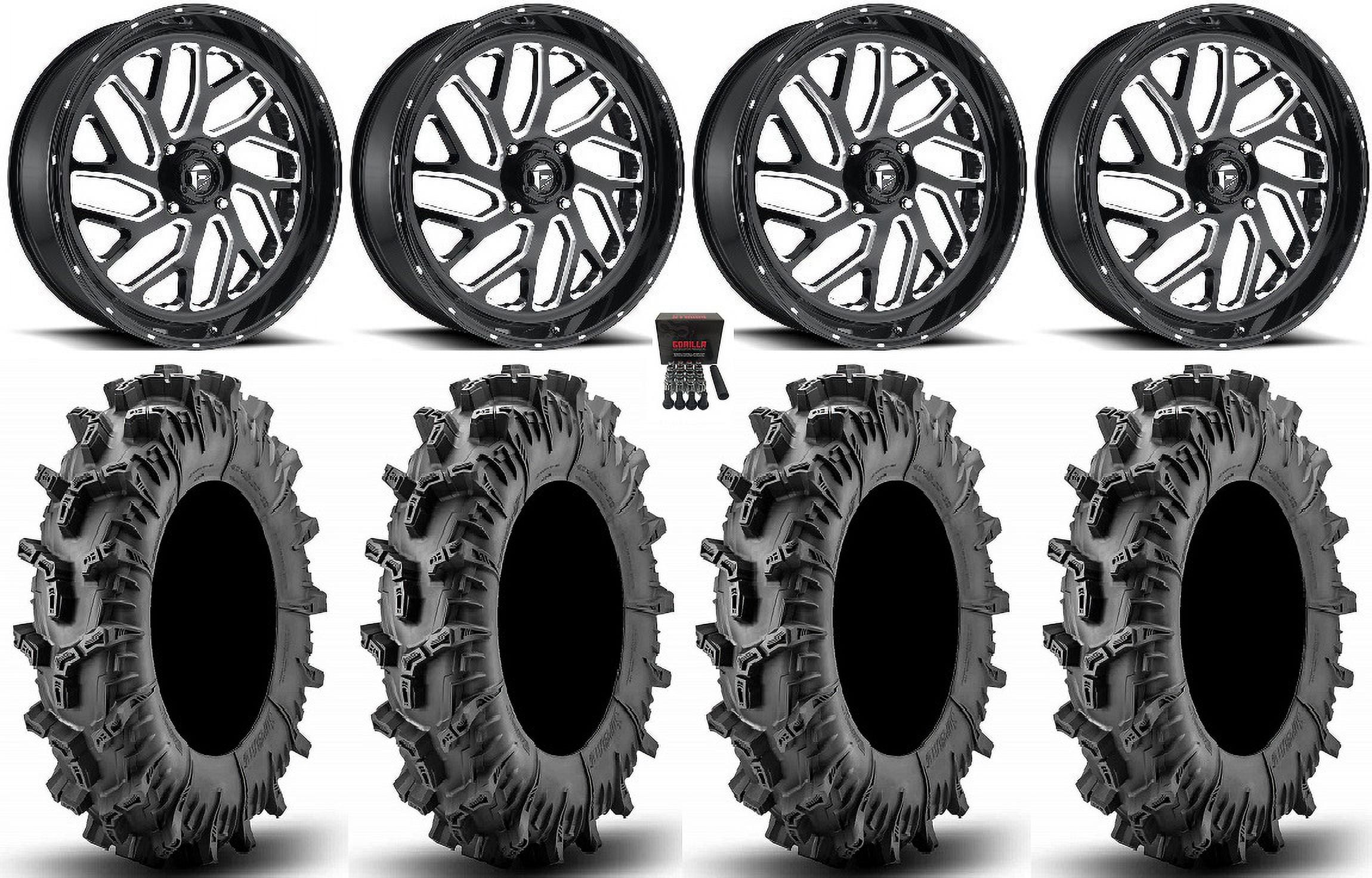 Fuel Triton 24" Wheels Black 44" Terminator Max Tires Can-Am Maverick ...