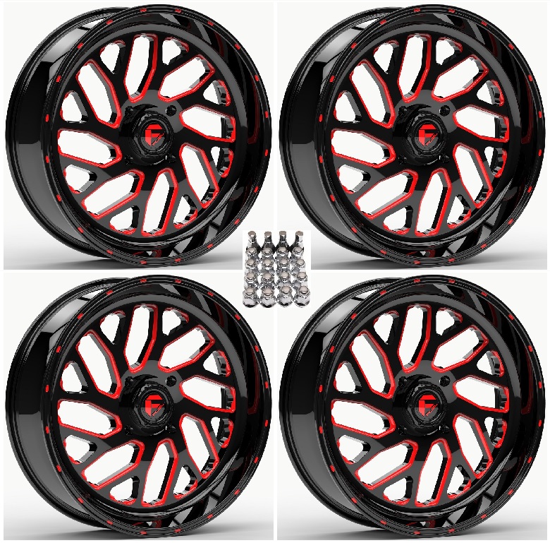 Fuel Triton ATV Wheels Red/Black 20" Sportsman 550 850 1000 - Walmart.com