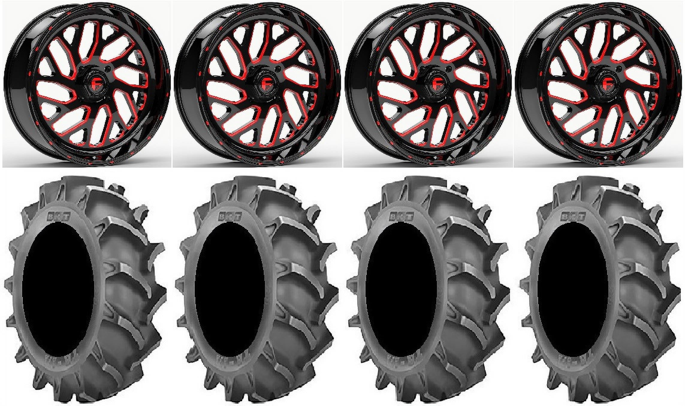 Fuel Triton Red 20" Wheels 35x8.3 BKT 171 Tires Sportsman RZR Ranger ...