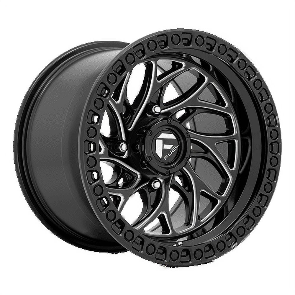 Fuel UTV Aluminum Rim D741 RUNNER 15X10in Gloss Black Milled Finish ...