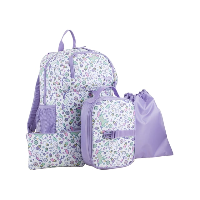 Fuel Unisex 4-Piece Combo Backpack with Lunch Box, Storage Case and ...