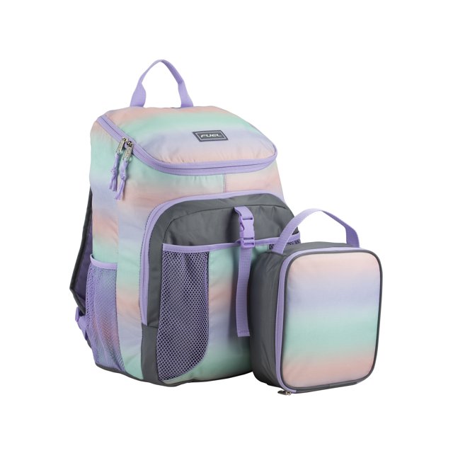 Fuel Unisex Top Loading Backpack and Lunch Bag Set, 2-Piece, Pink Blue ...