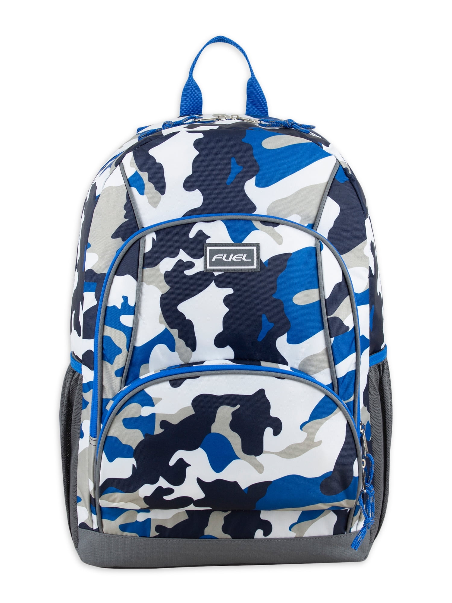 Fuel Unisex Triple Pocket Backpack, Blue Camouflage - Walmart.com