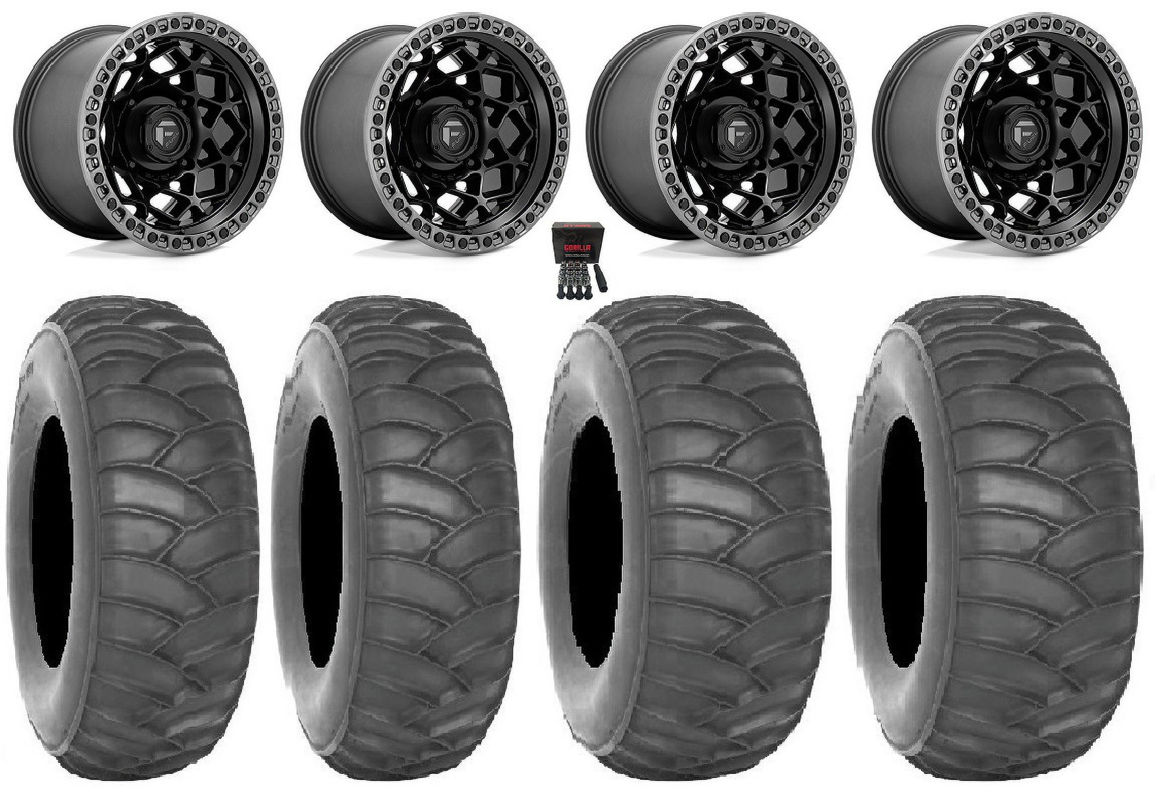 Fuel Unit 15" Wheels Black 31" SS360 Tires Polaris RZR XP 1000 / PRO XP ...