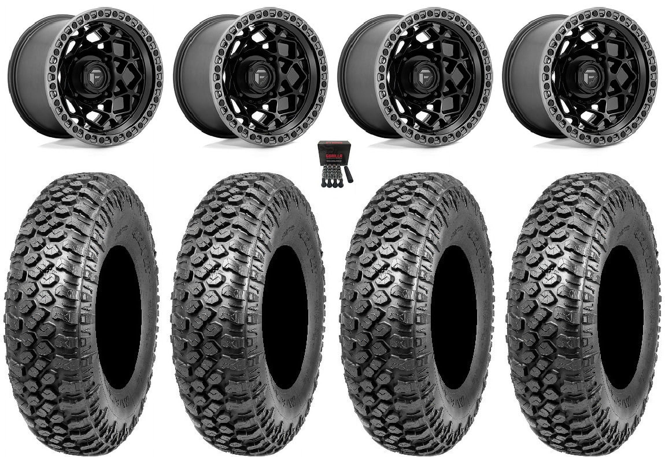 Fuel Unit 15" Wheels Black 32" RAZR XT Tires Polaris RZR XP 1000 / PRO ...