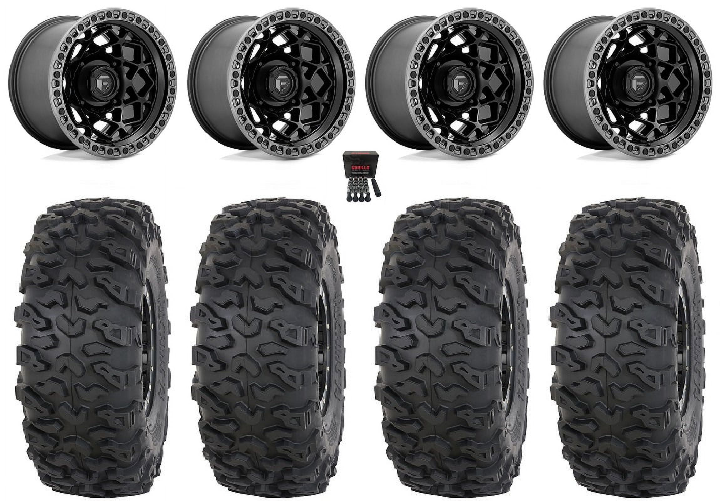 Fuel Unit 15" Wheels Black 32" Roctane T4 Tires Can-Am Commander ...
