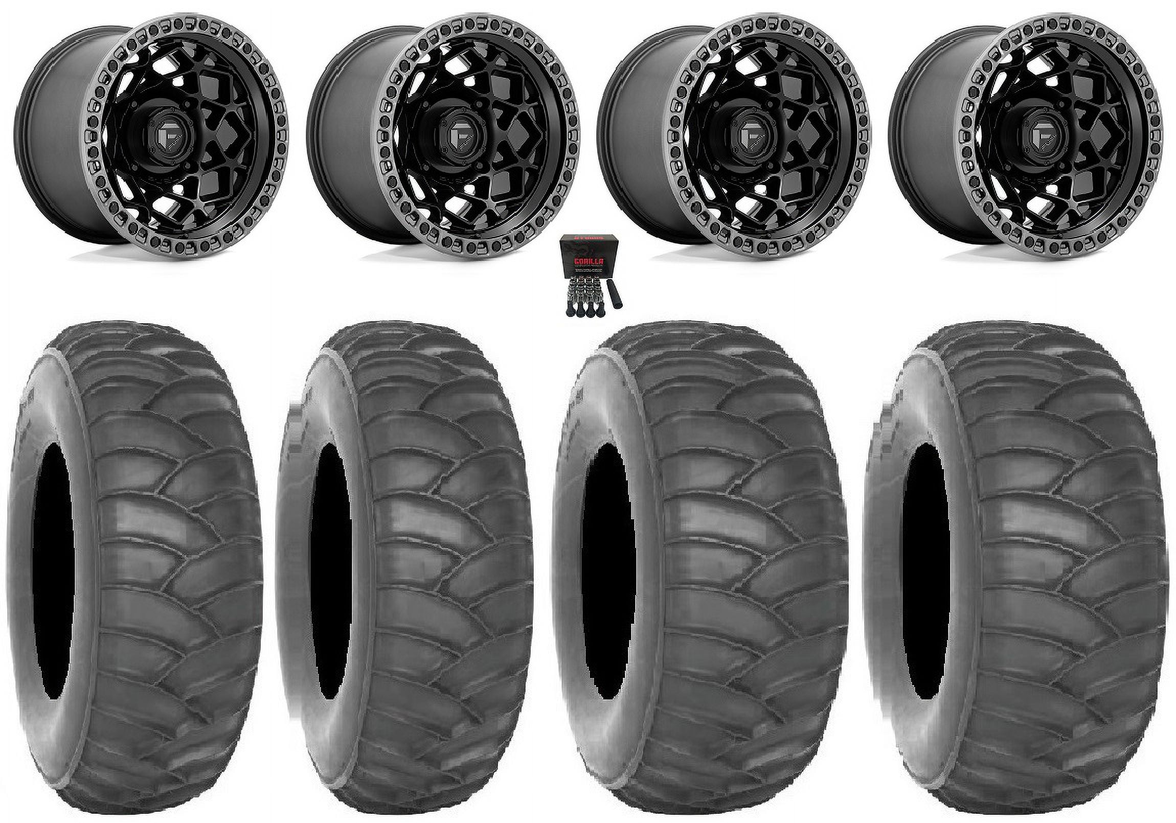 Fuel Unit 15" Wheels Black 32" SS360/HP Tires Polaris RZR XP 1000 / PRO ...