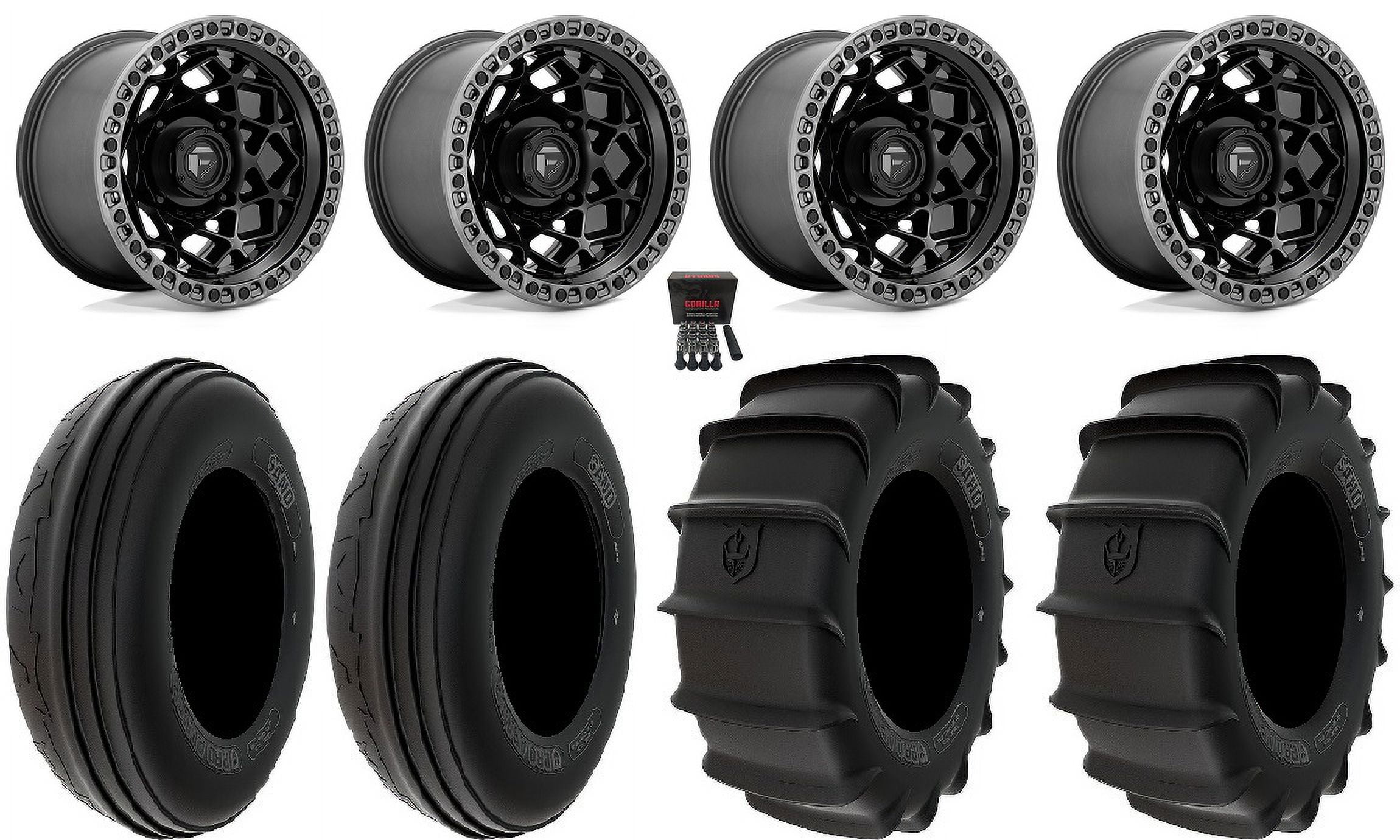 Fuel Unit 15" Wheels Black 32" Sand Tires Polaris RZR XP 1000 / PRO XP ...