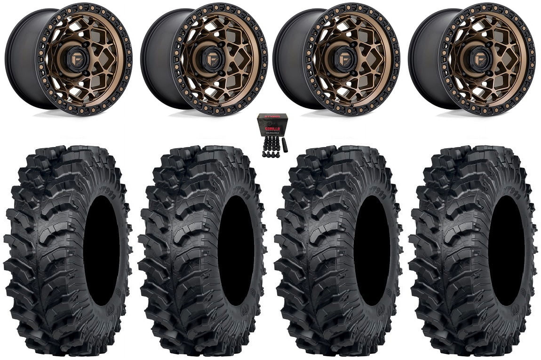 Fuel Unit 15" Wheels Bronze 30" MT911 Tires Can-Am Maverick X3 / Honda ...
