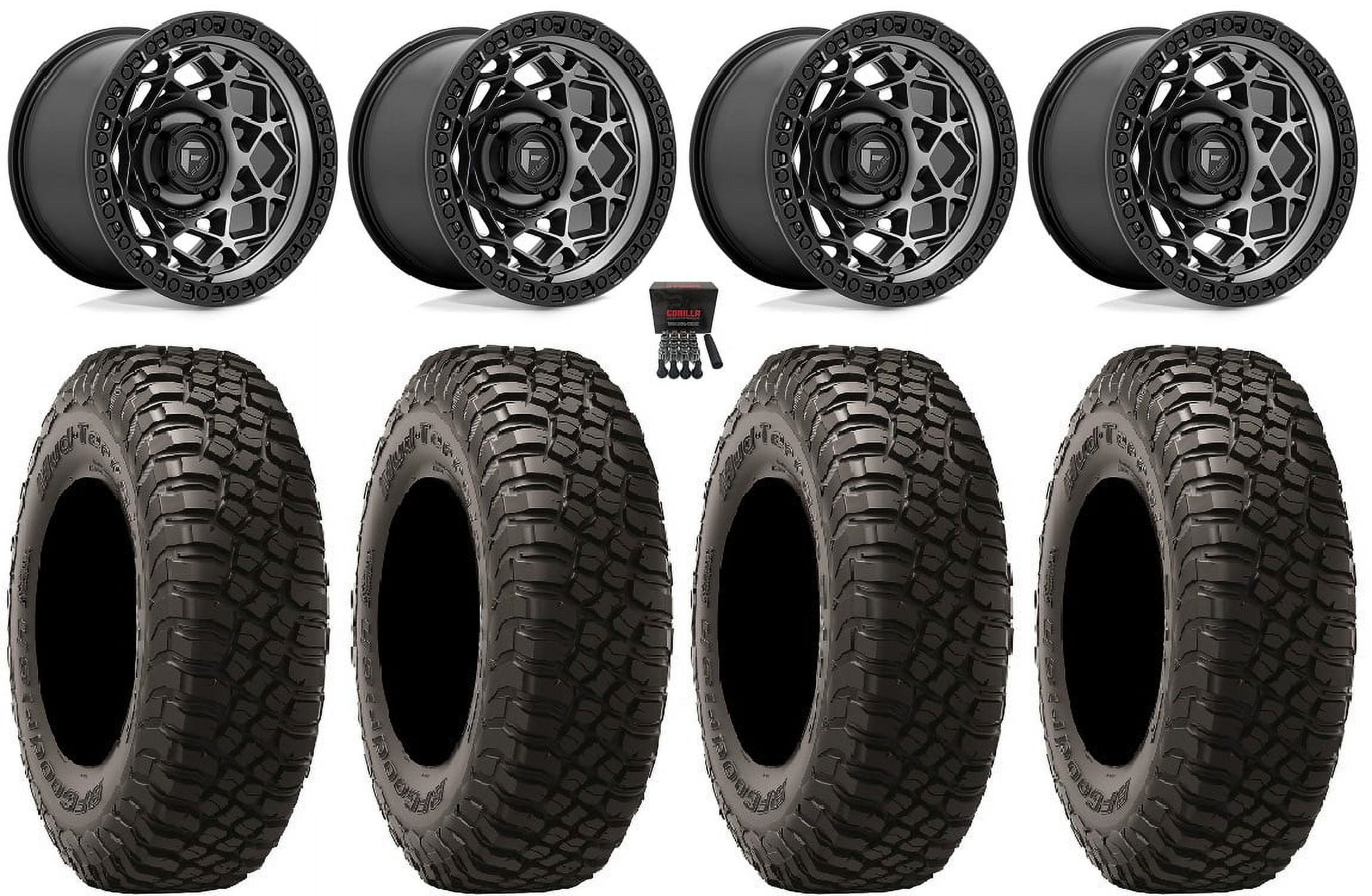 Fuel Unit 15" Wheels Gunmetal 32" BFG KM3 Tires Polaris RZR XP 1000 ...