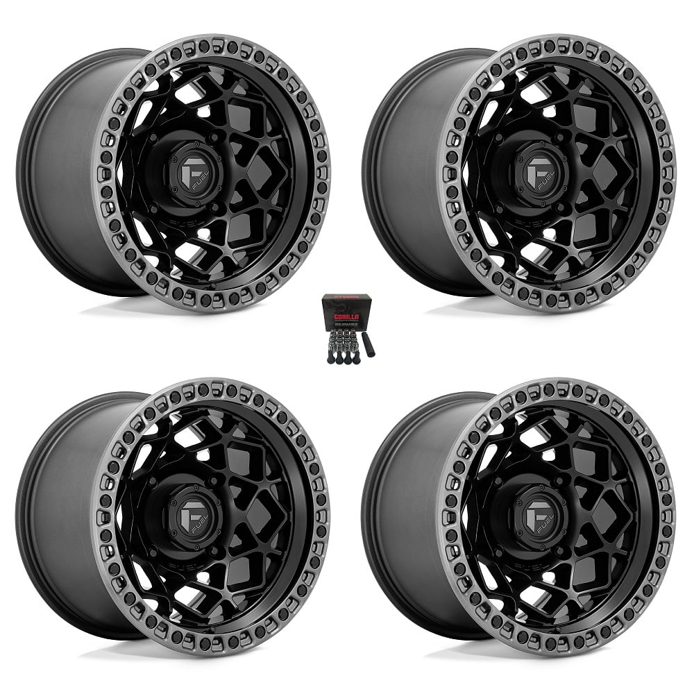 Fuel Unit 15x7/15x10 UTV Wheels Black Can-Am Maverick X3 / Honda ...