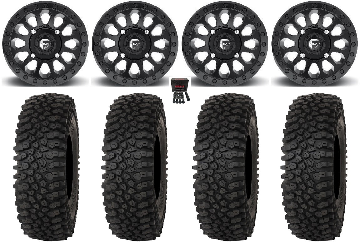 Fuel Vector 14" Wheels Black 30" Roctane ST Tires Can-Am Commander Maverick Renegade Outlander ...