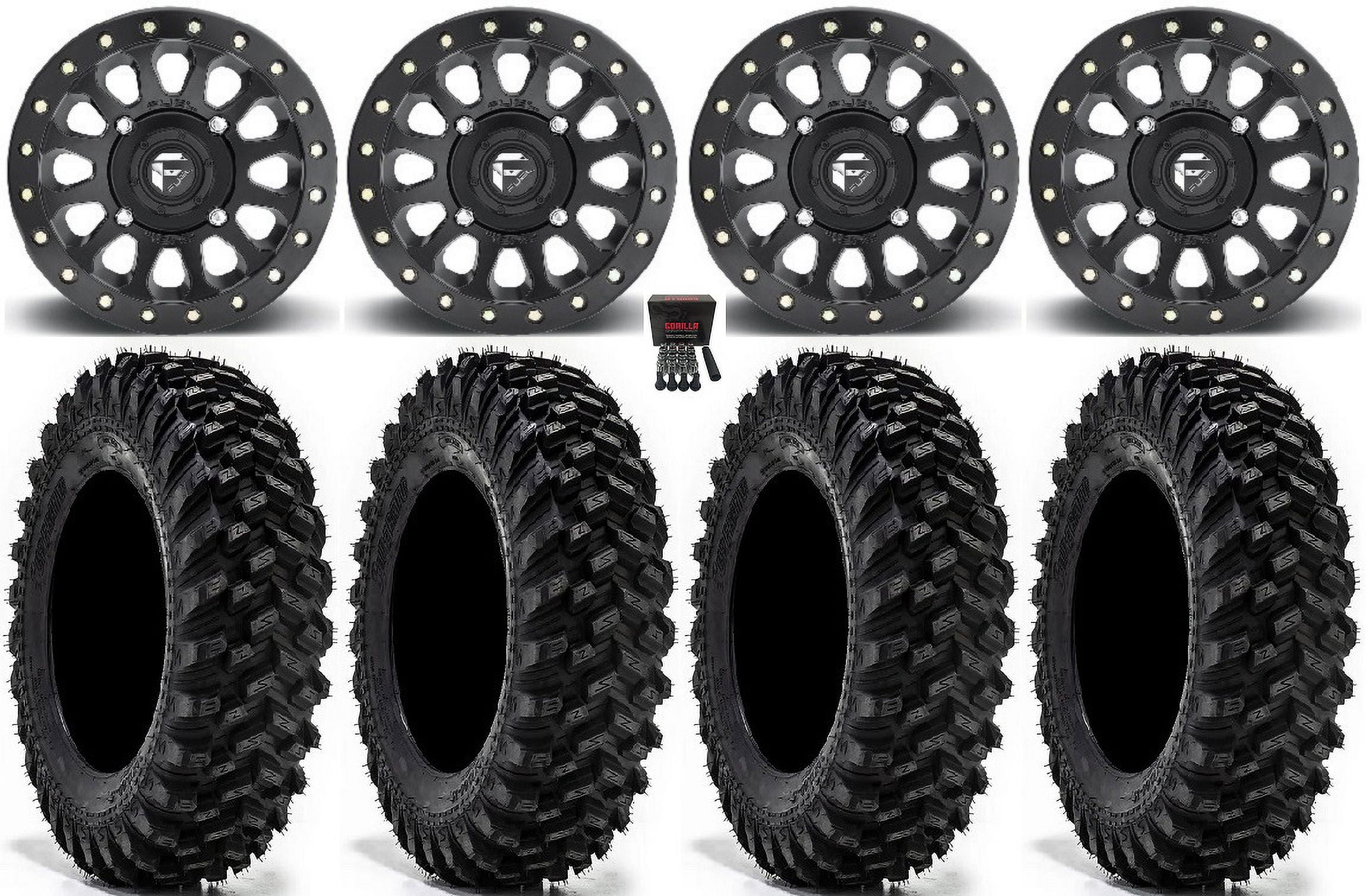 Fuel Vector Bdlk 15" Wheels Bk 35" Warrior XT Sticky Tires Sportsman ...