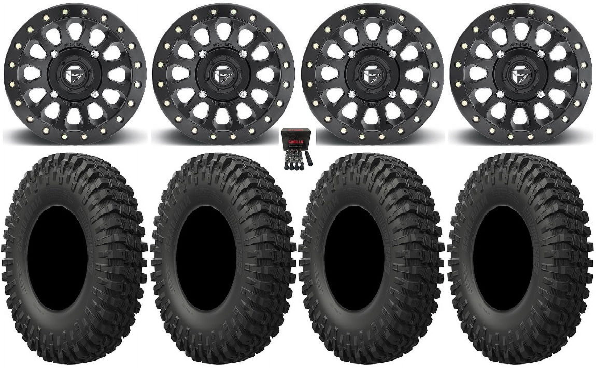 Fuel Vector Beadlock 15" Wheels 37" MotoCrusher Tires Can-Am Commander ...