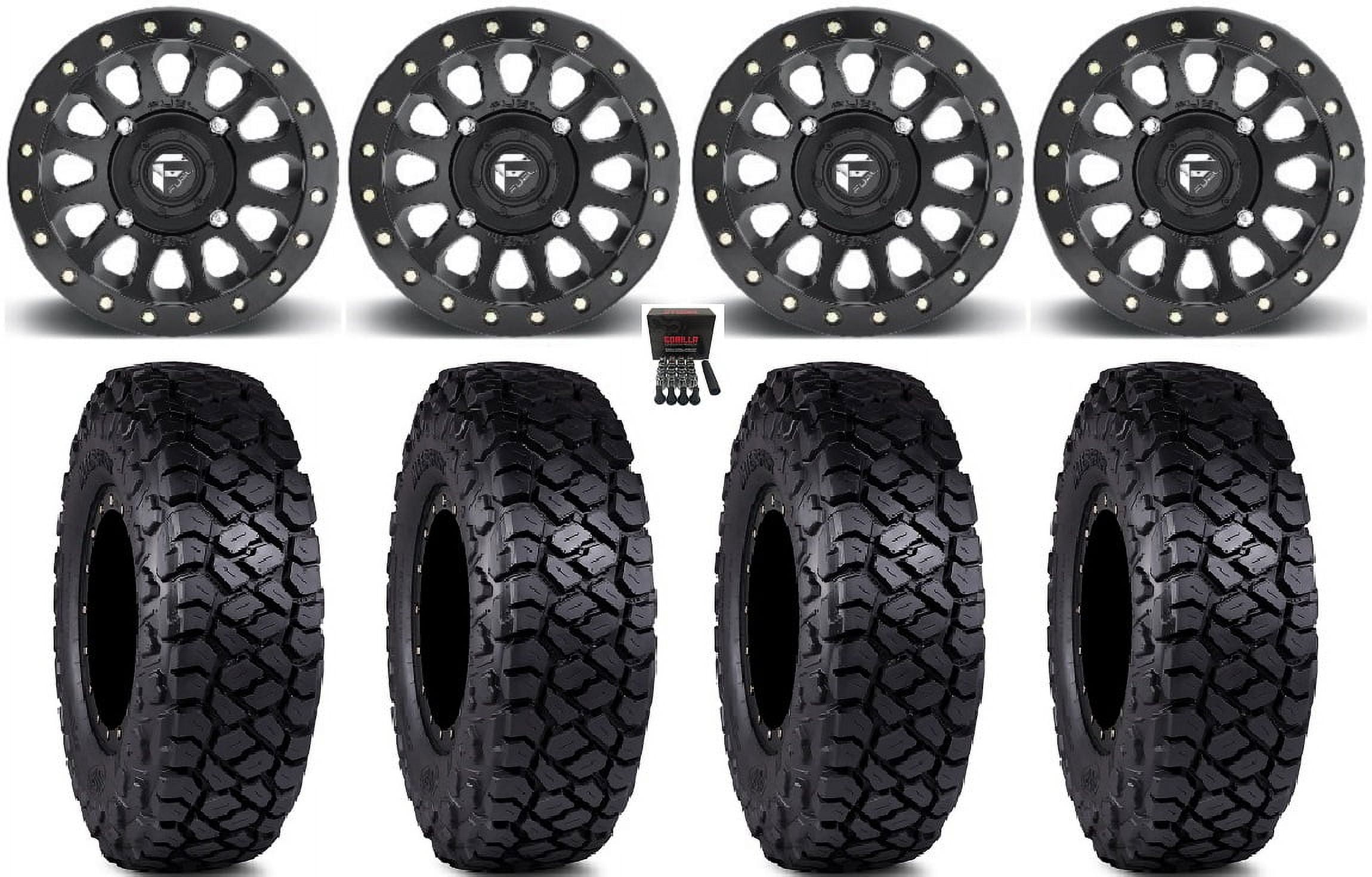 Fuel Vector Beadlock 15" Wheels Bk 30" Intersect Tires Can-Am Maverick ...