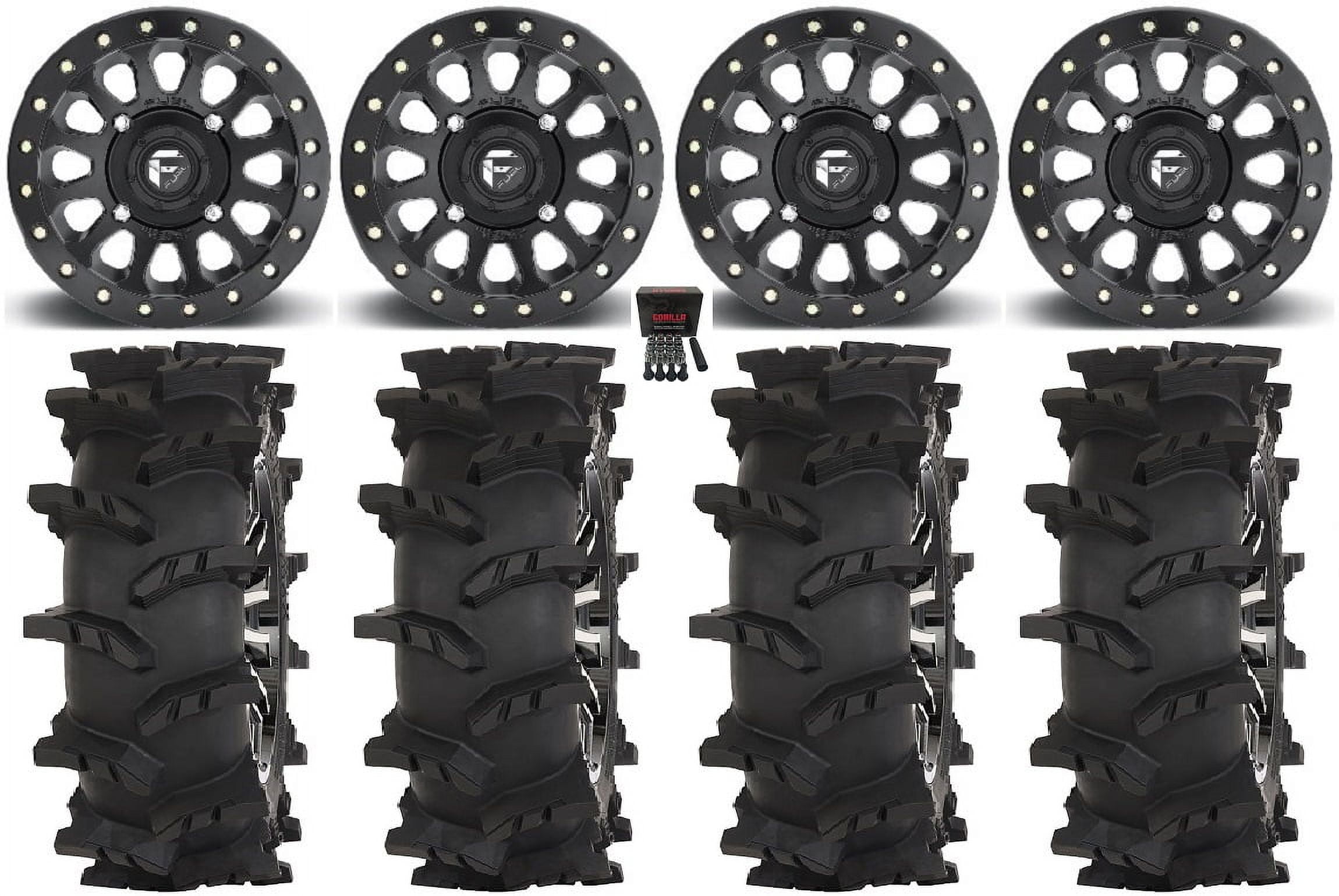 Fuel Vector Beadlock 15" Wheels Bk 32" Outlaw Max Tires Polaris RZR XP 1000 / PRO XP / Ranger XP ...