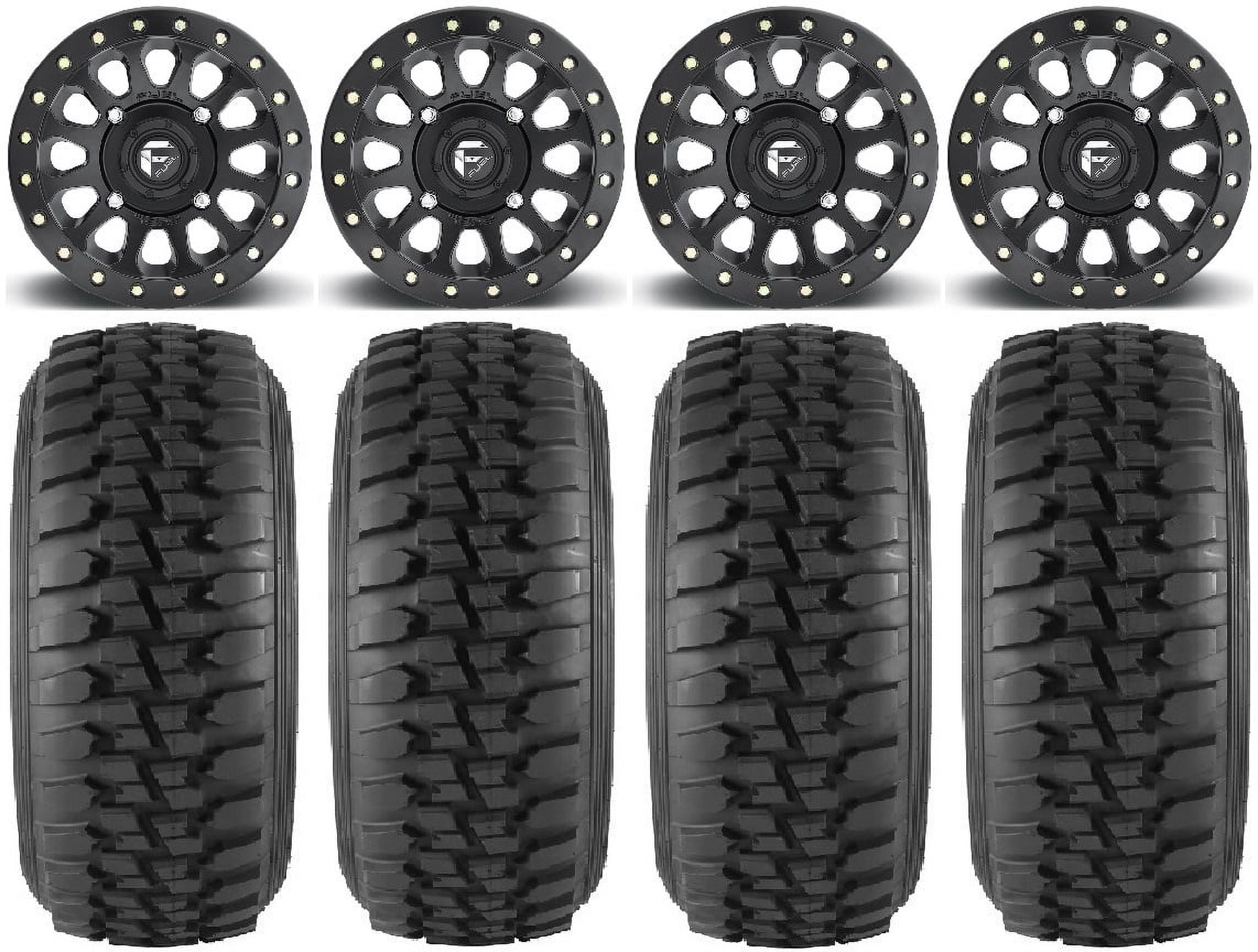 Fuel Vector Beadlock 15" Wheels Bk 33" Desert Series Tires Can-Am ...