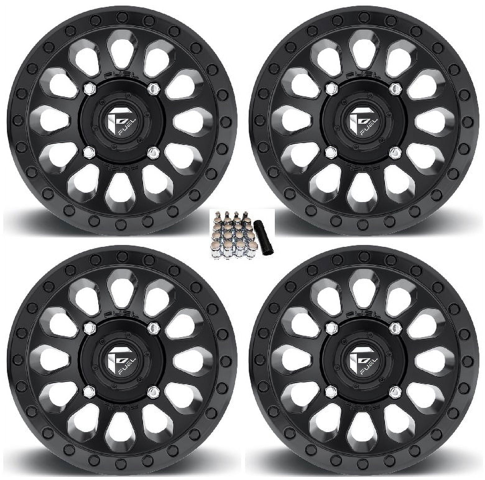 Fuel Vector UTV Wheels Black 14" Polaris RZR 1000 XP / Ranger XP 900/ ...