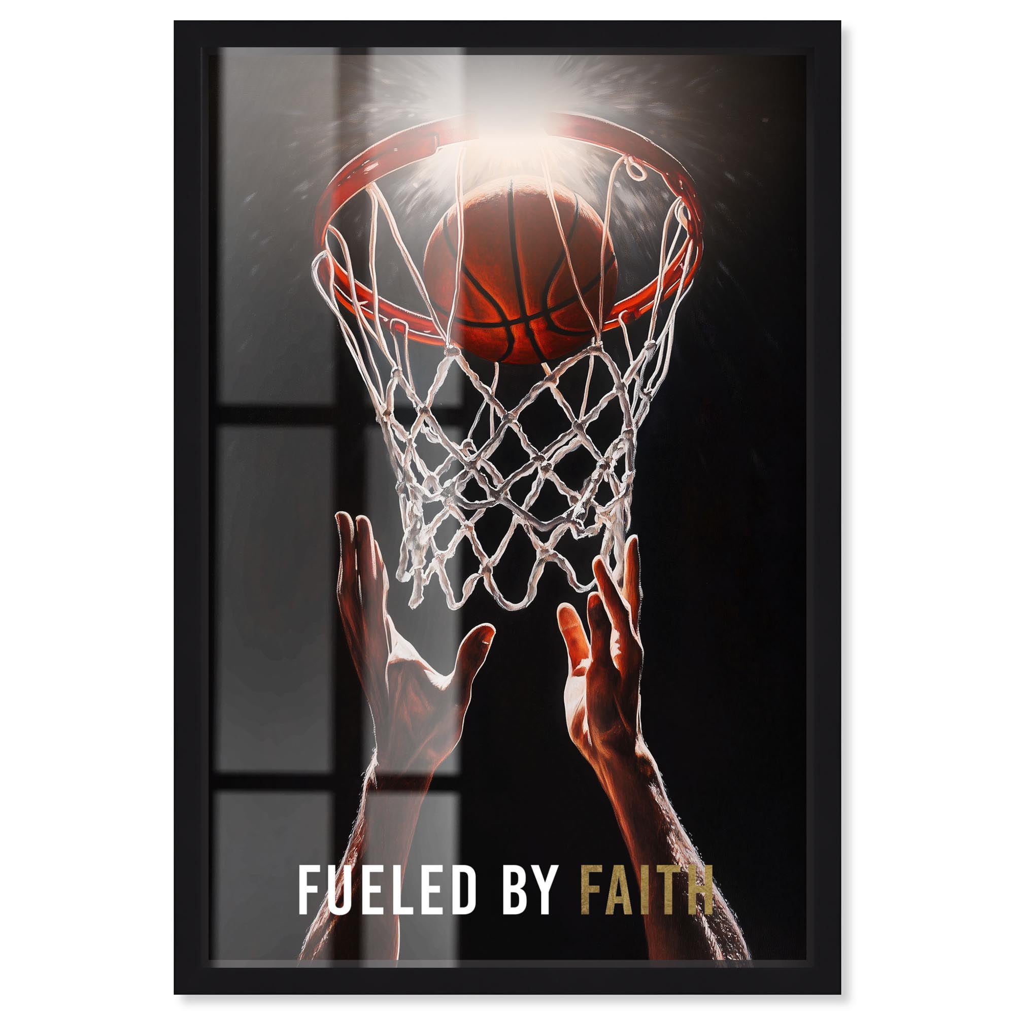 Fueled by Faith Basketball Shadowbox Print Sports Wall Art by Art ...