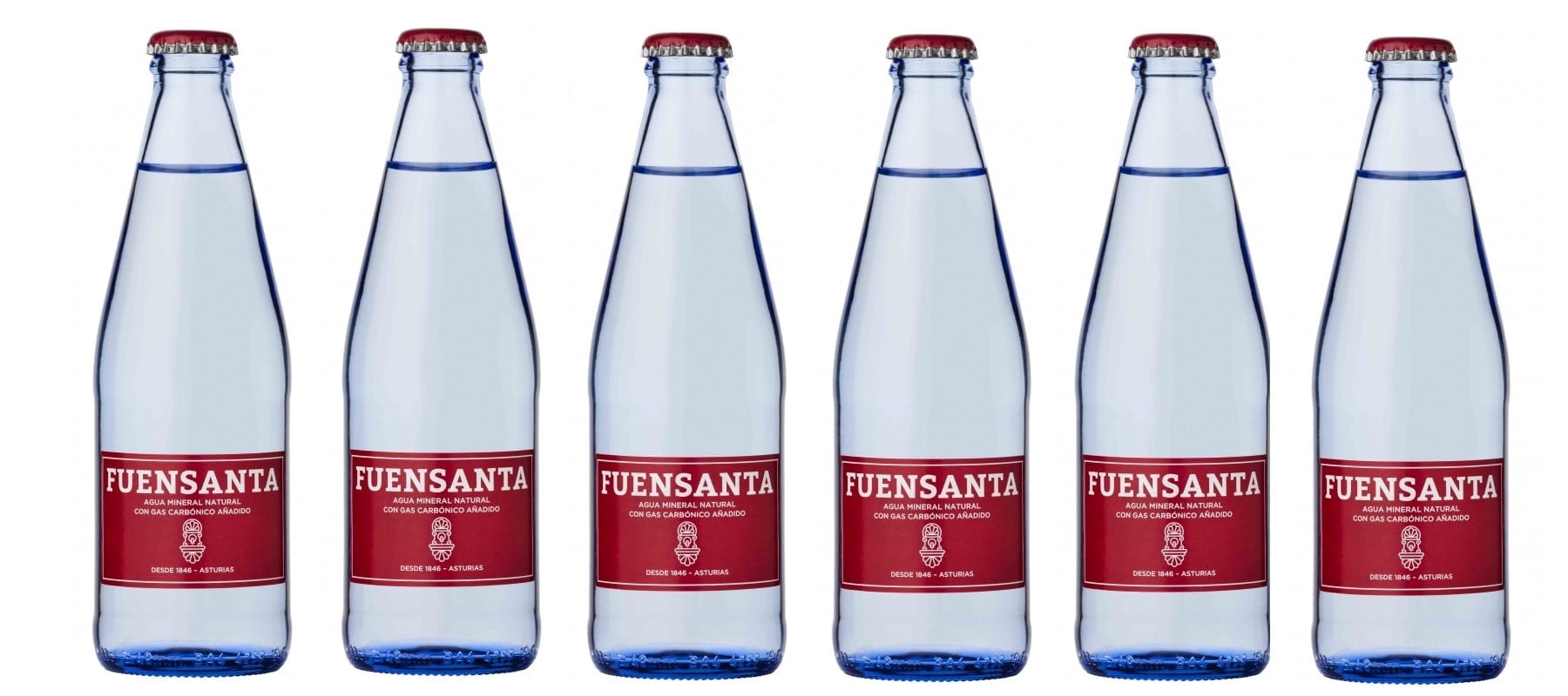 Fuensanta Sparkling Mineral Water - 350 mL (6 Glass Bottles) - Walmart.com