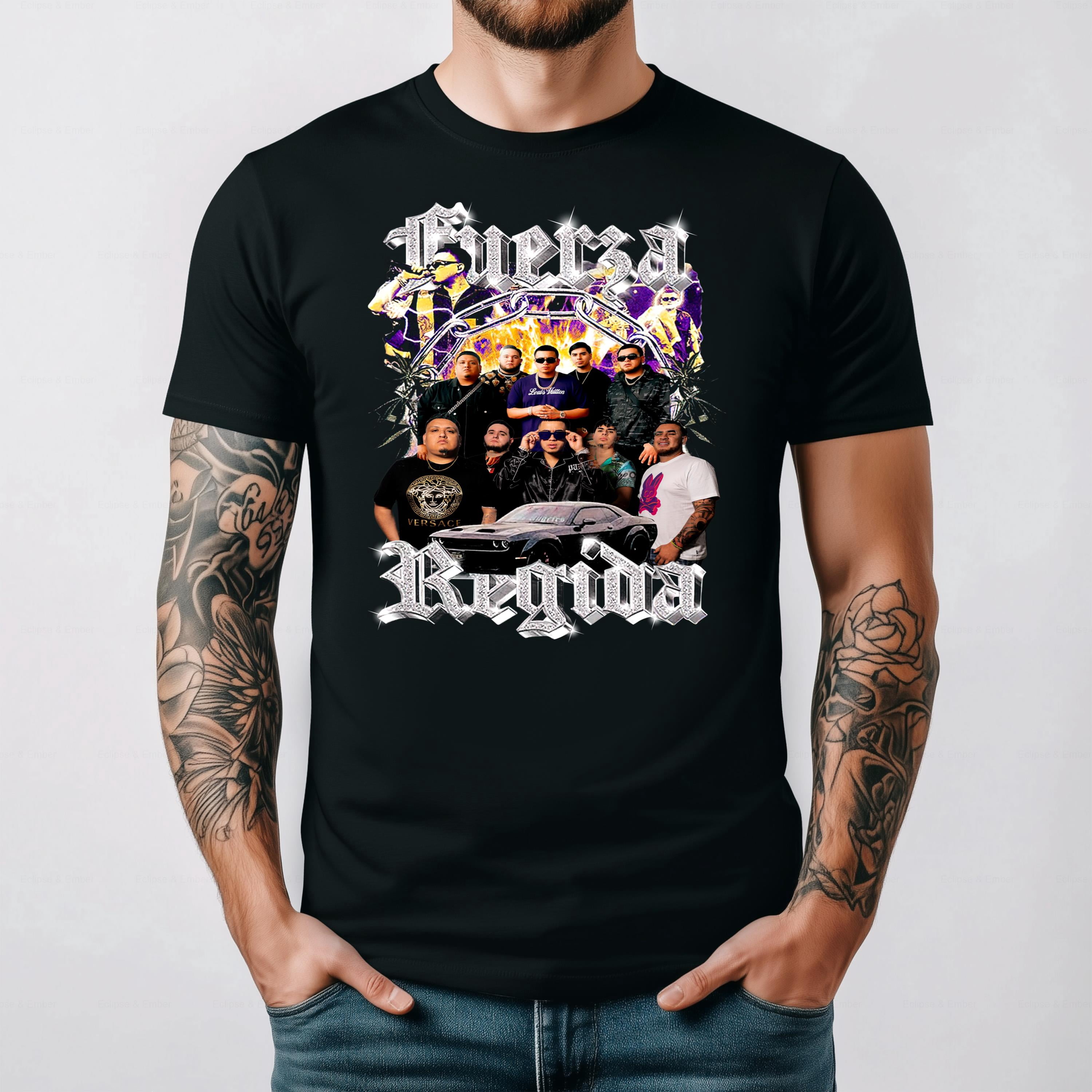 Fuerza Regida Otra Peda Tour 2023 Double Sided Oversized Music TShirt ...