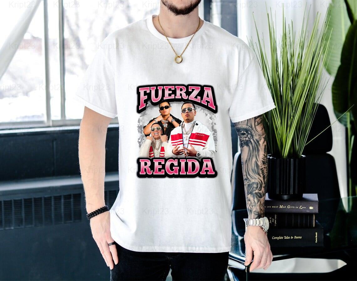 Fuerza Regida T-shirt Latin Trap Heat in Bold Form V40010, for men & women, up to size 5XL ...