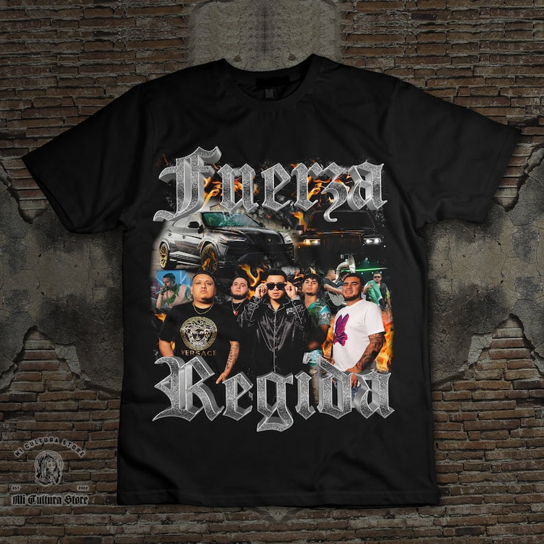 Fuerza Regida vintage look t-shirt playera regional mexicano Tshirt ...