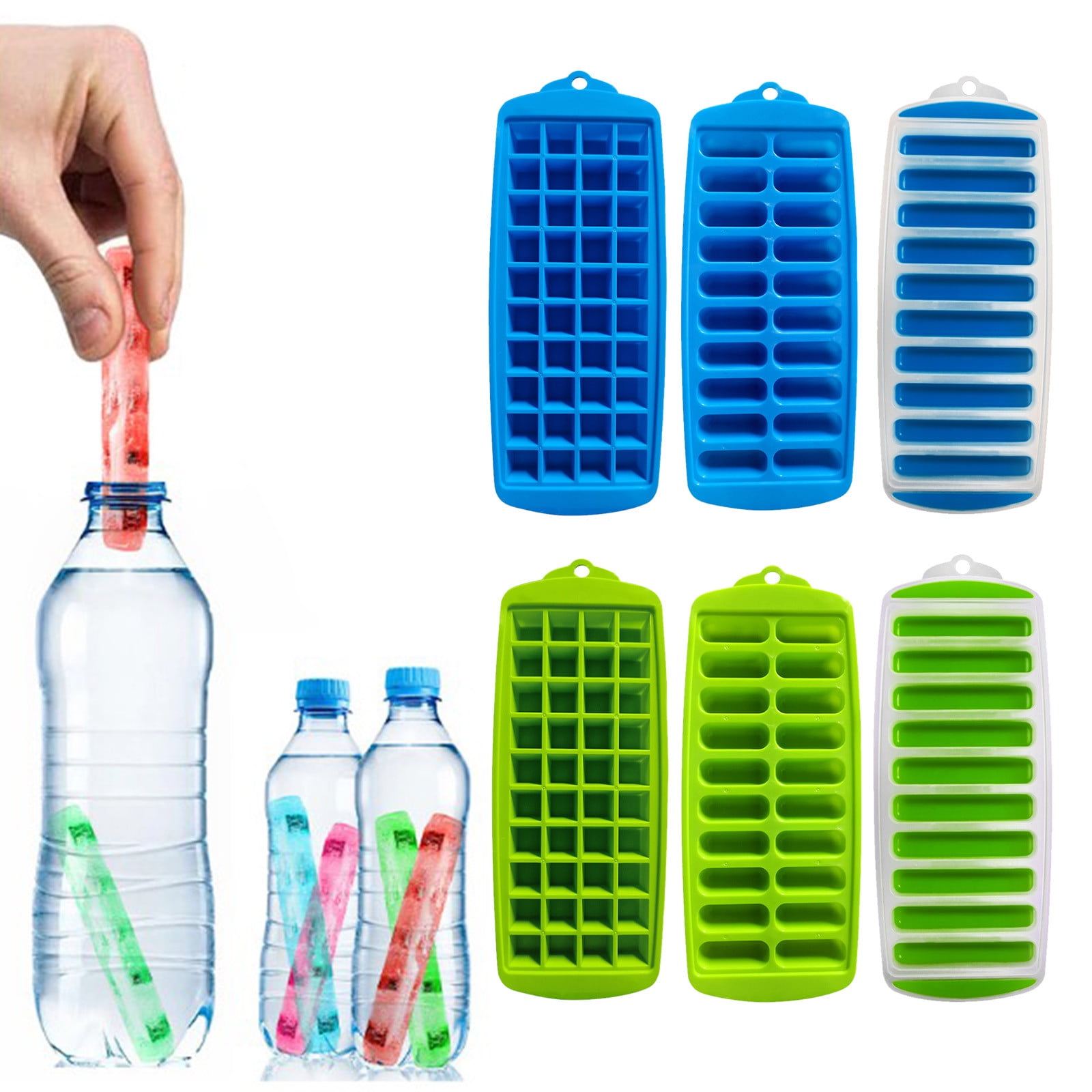 Fufafayo 2Pcs Ice Tray, Ice Tray with Lid, Reusable Flexible Easy ...