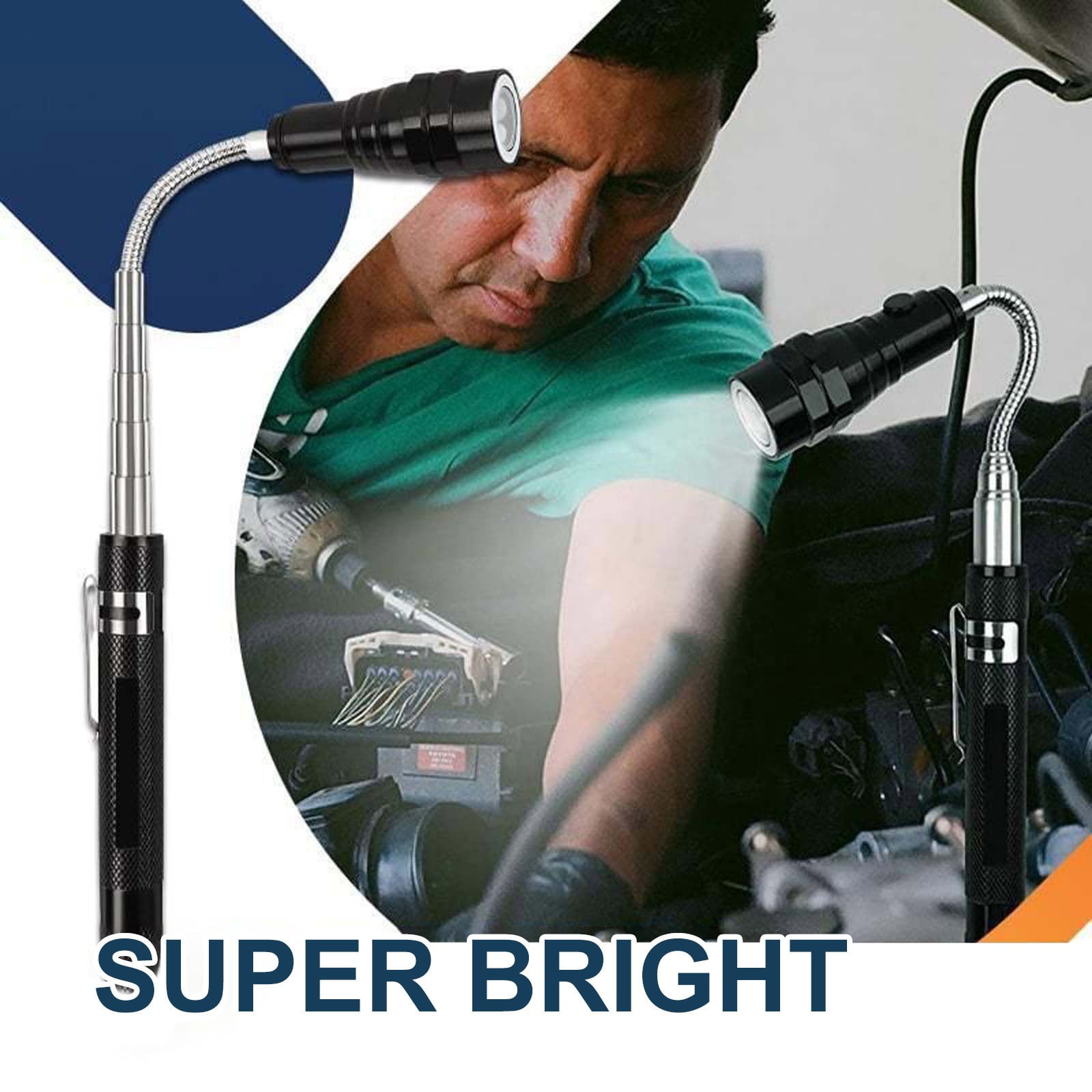 Fufafayo 2Pcs Magnetic Telescoping Flashlight, Telescopic Magnetic ...