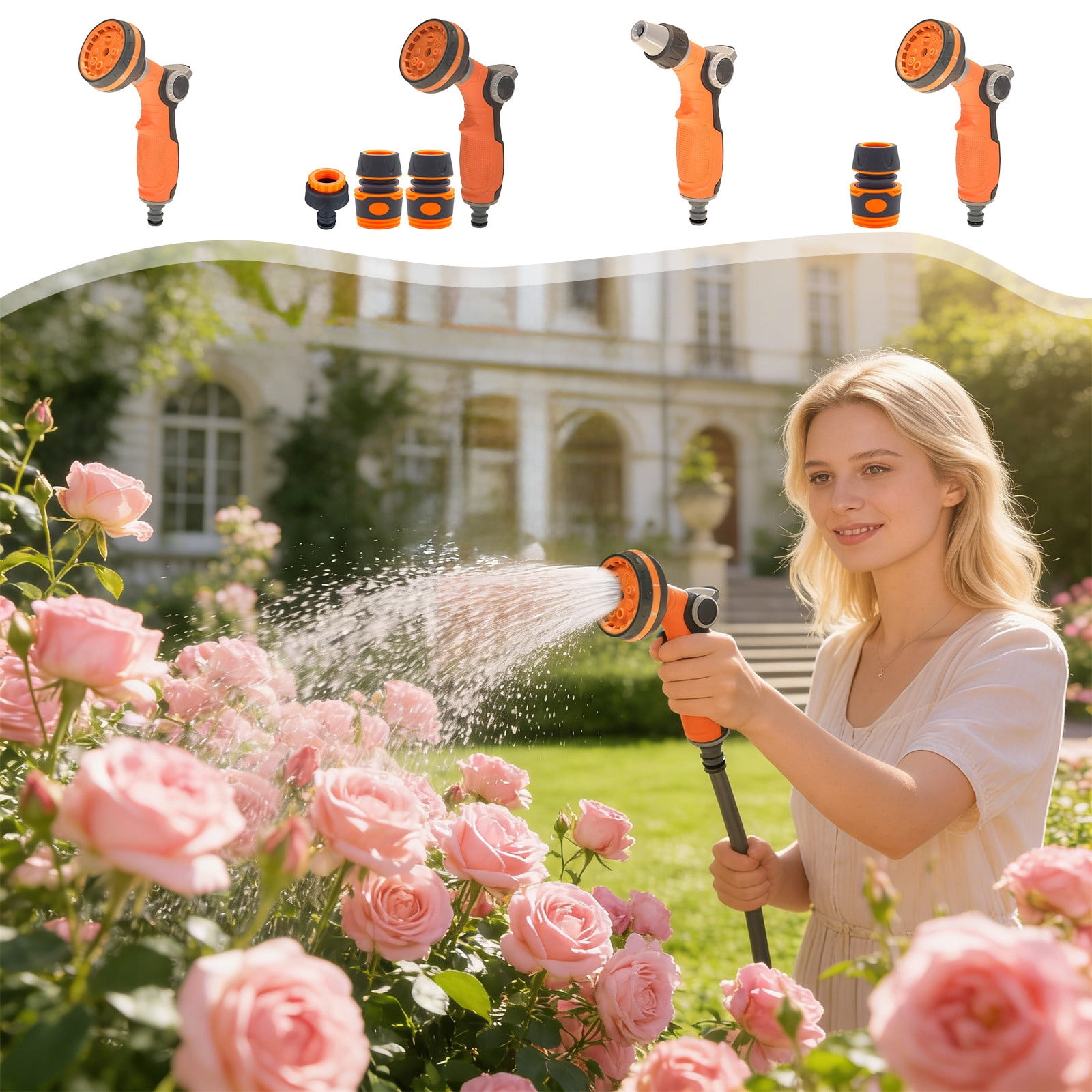 Fufafayo 4Pcs Garden Watering Sprinkler Head, Adjustable Water Spray ...