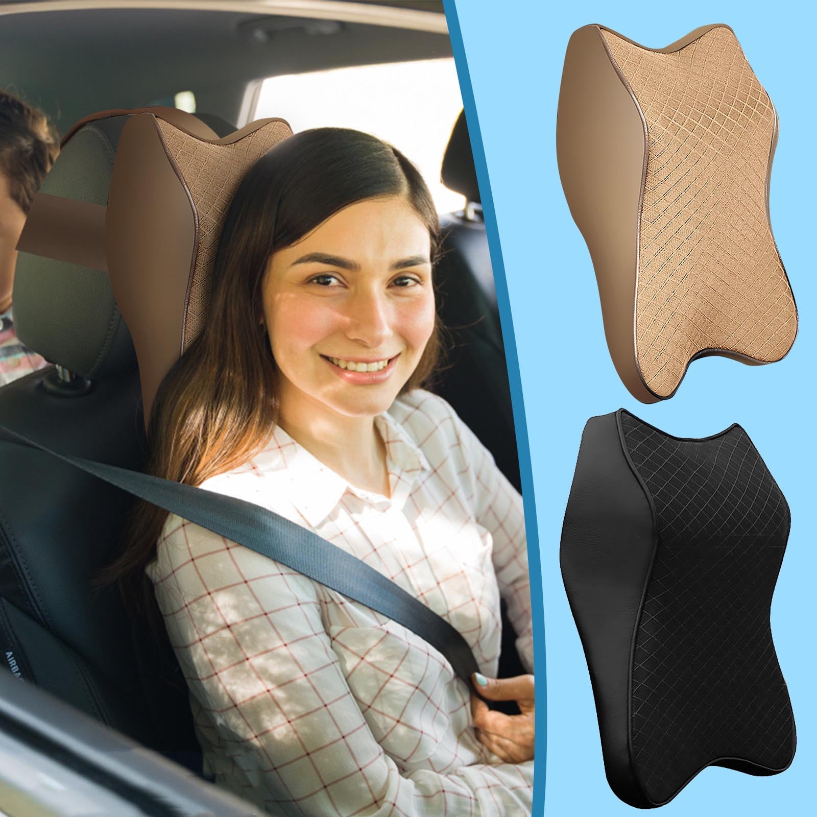 Fufafayo under $5 2Pcs Car Neck Pillow, Car Headrest Neck Protection ...