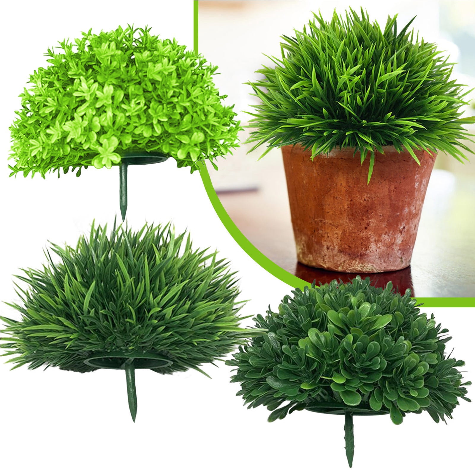 Fufafayo under $5 2Pcs Fake Grass, Artificial Potted Plants, Fake Grass ...