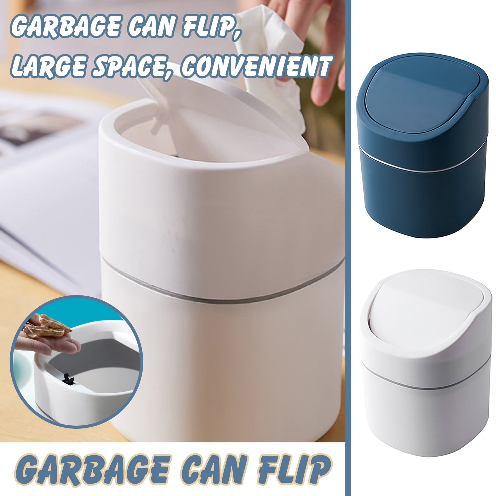 Fufafayo under $5 2Pcs Mini Trash Can, Mini Trash Can, Covered Small ...