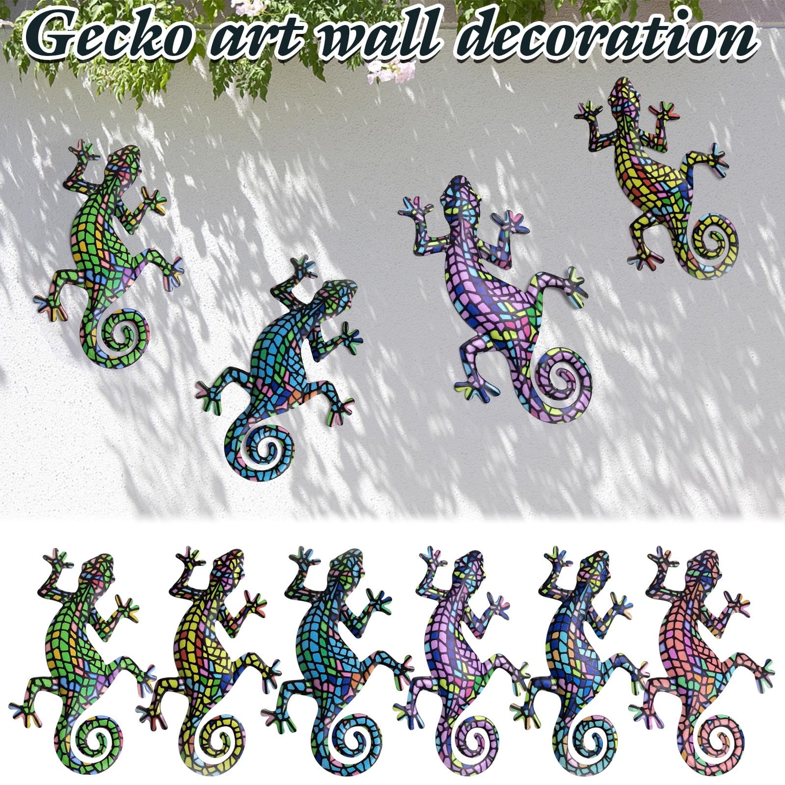 Fufafayo under $5 6Pcs Metal Lizard Decor, Lizard Garden Art, Metal ...