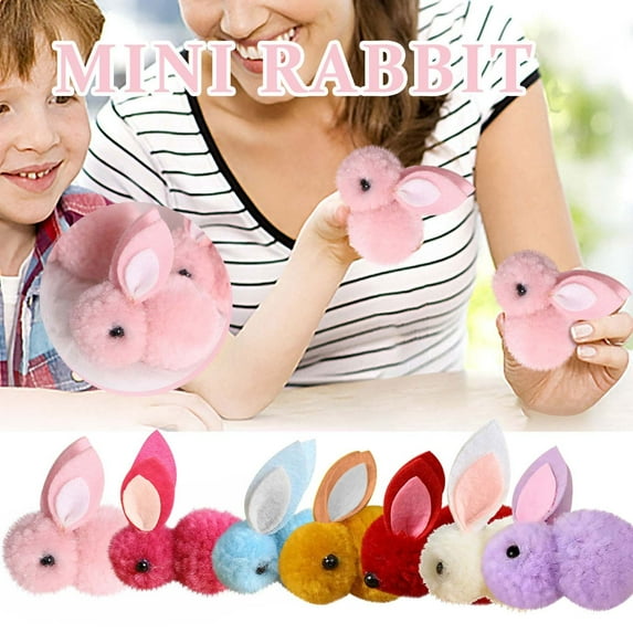 Fufafayo under $5 7Pcs Easter Bunny, Easter Bunny Toy, Mini Plush ...