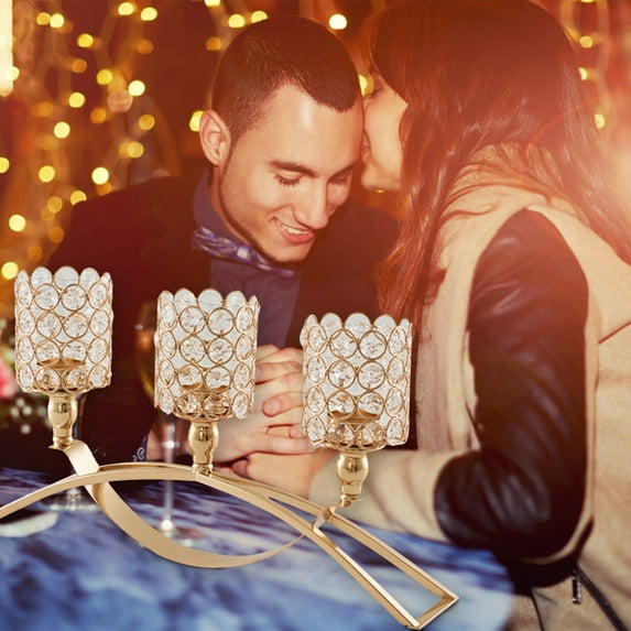 Fufafayo under $5 Candle Holder, Candelabra, Iron Arch Crystal ...