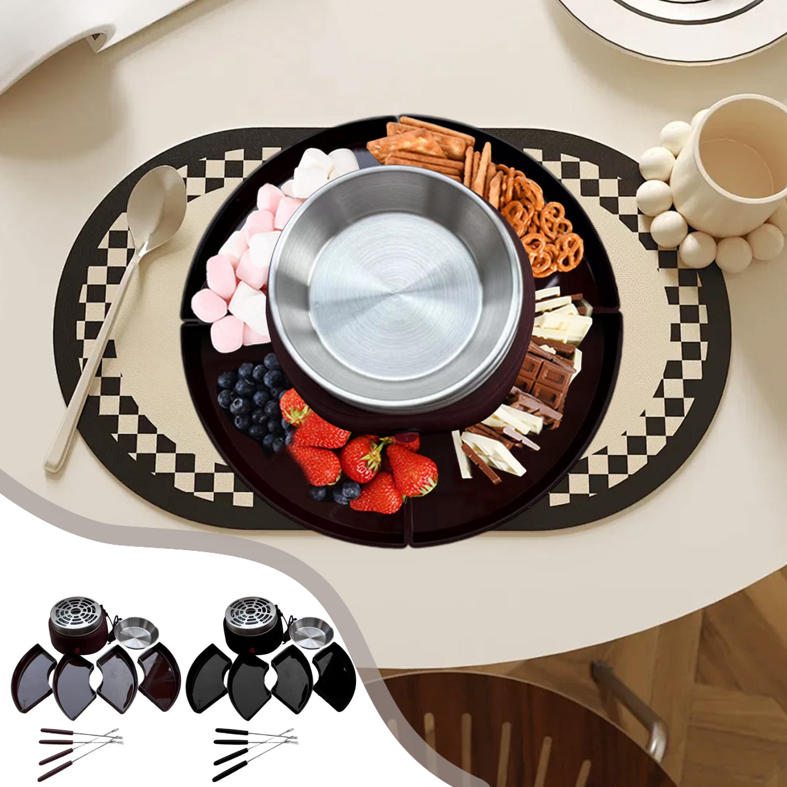 Fufafayo under $5 Chocolate Hot Pot Melting Set, 2 In 1 Roasted Melting ...