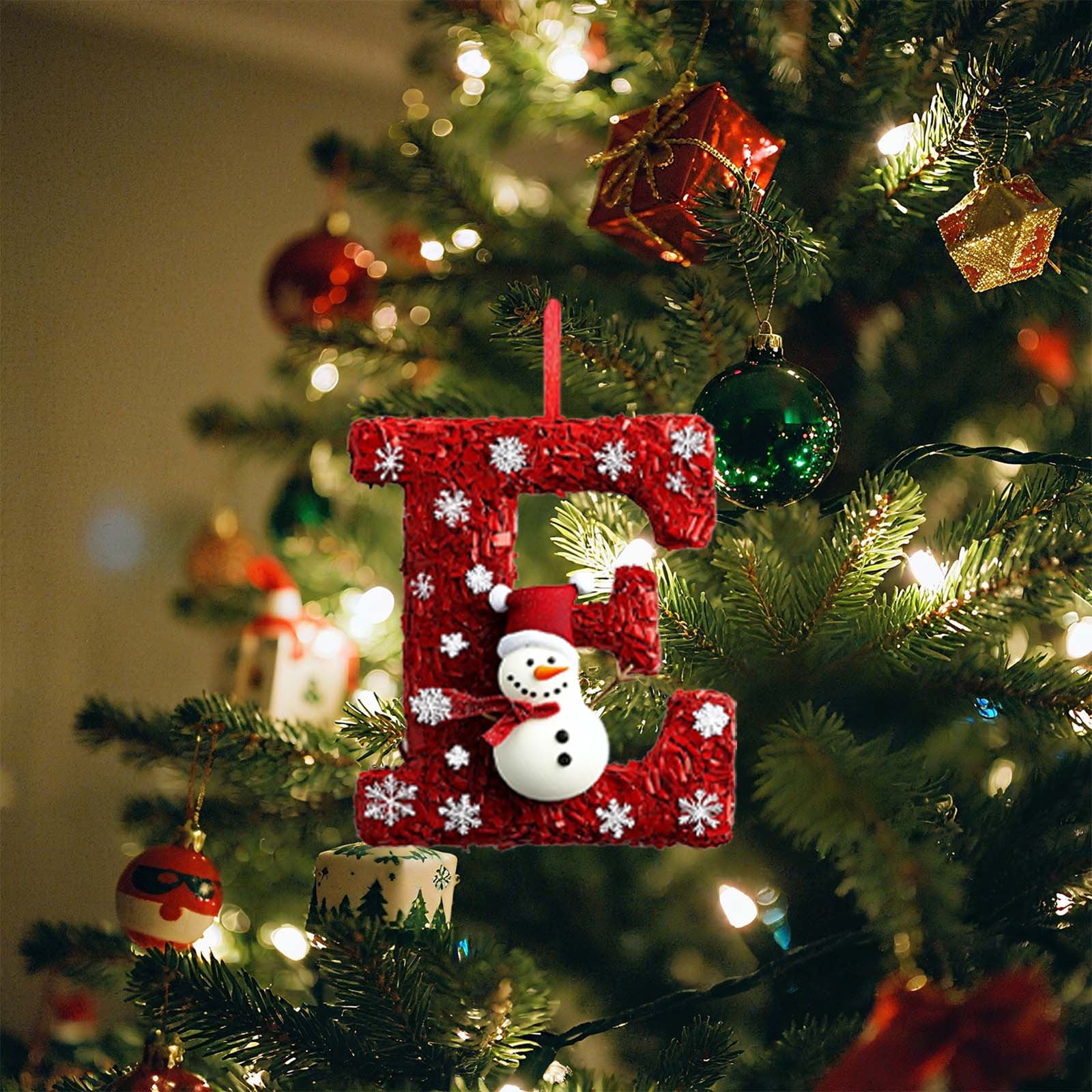 Fufafayo under $5 Christmas Tree Letters, 26 Pack Alphabet Ornaments ...