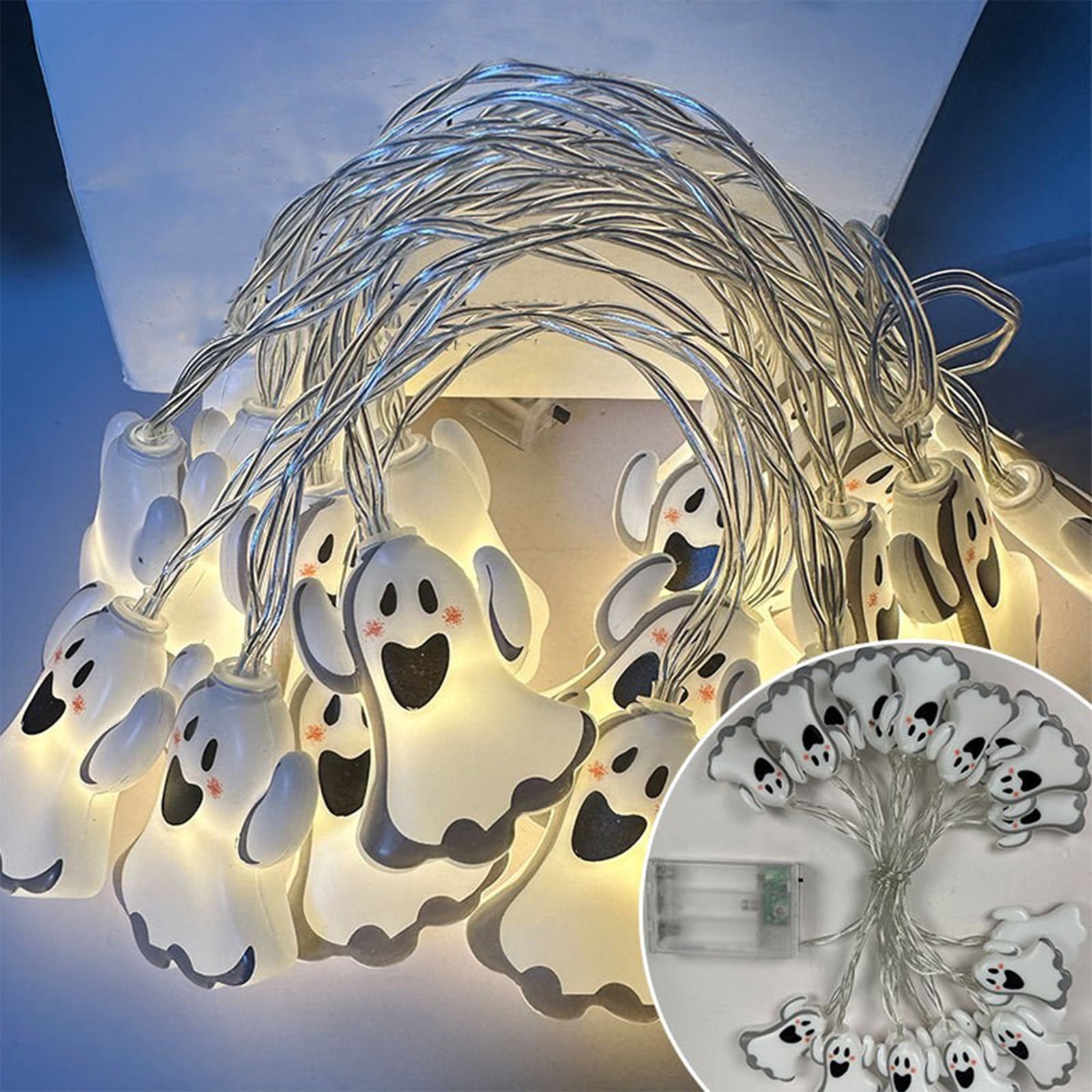 Fufafayo under $5 Ghost String Lights, 4.92 9.84Ft Halloween Fairy ...