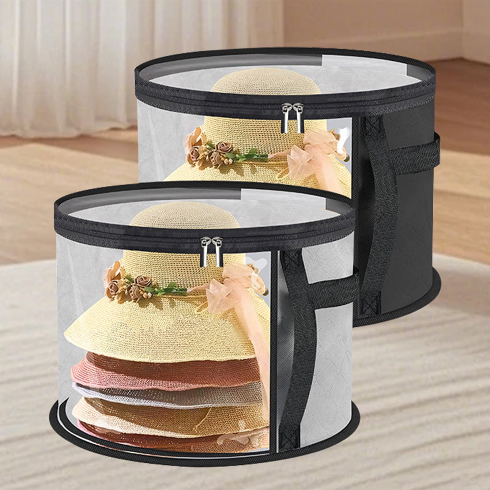 Fufafayo under $5 Hat Box Storage for Women Large Clear Hat Storage ...