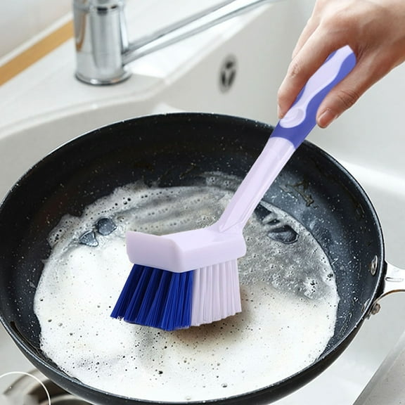 Dish Brush with Handle, Dish Scrubber Brush with Handle, Kitchen ...
