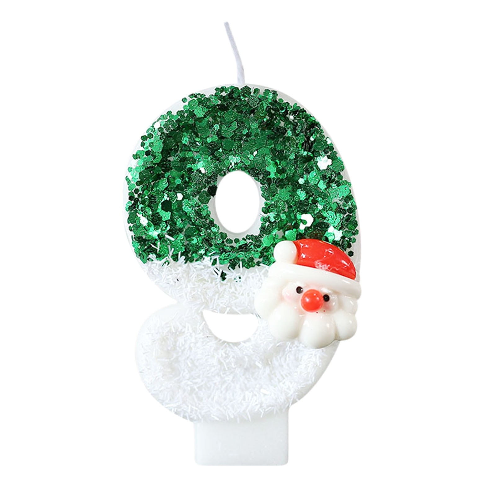 Fufafayo under $5 Santa Claus Candle, Santa Claus Candle, Green White ...