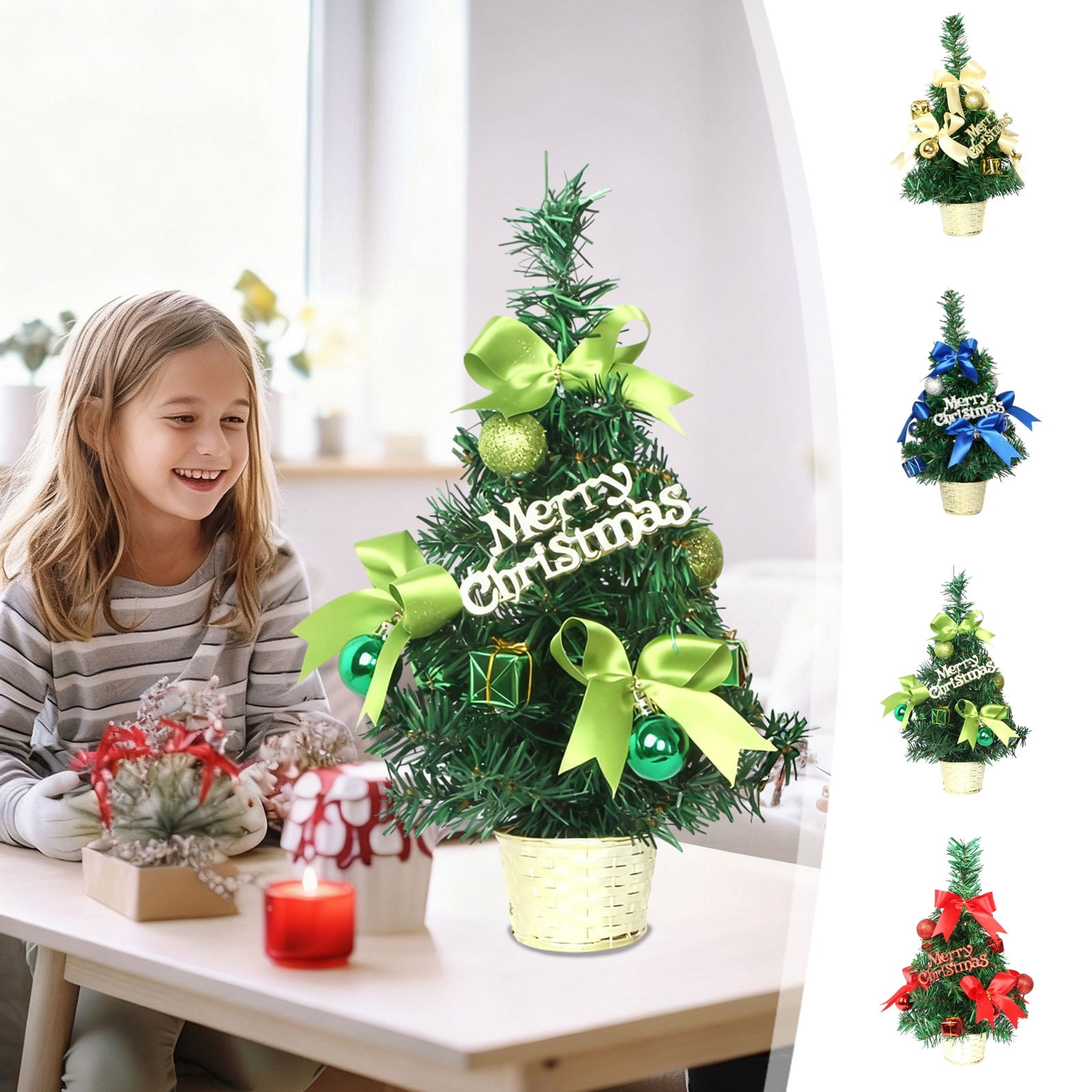 Fufafayo under $5 Tabletop Christmas Tree, 30CM Mini Xmas Tree Ornament ...
