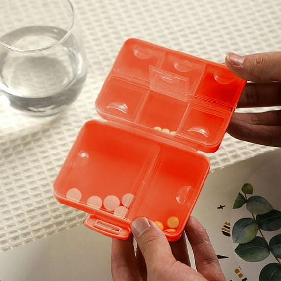 Fufafayo under $5 Weekly Pill Organizer, Double Sided Pill Box, 8 ...