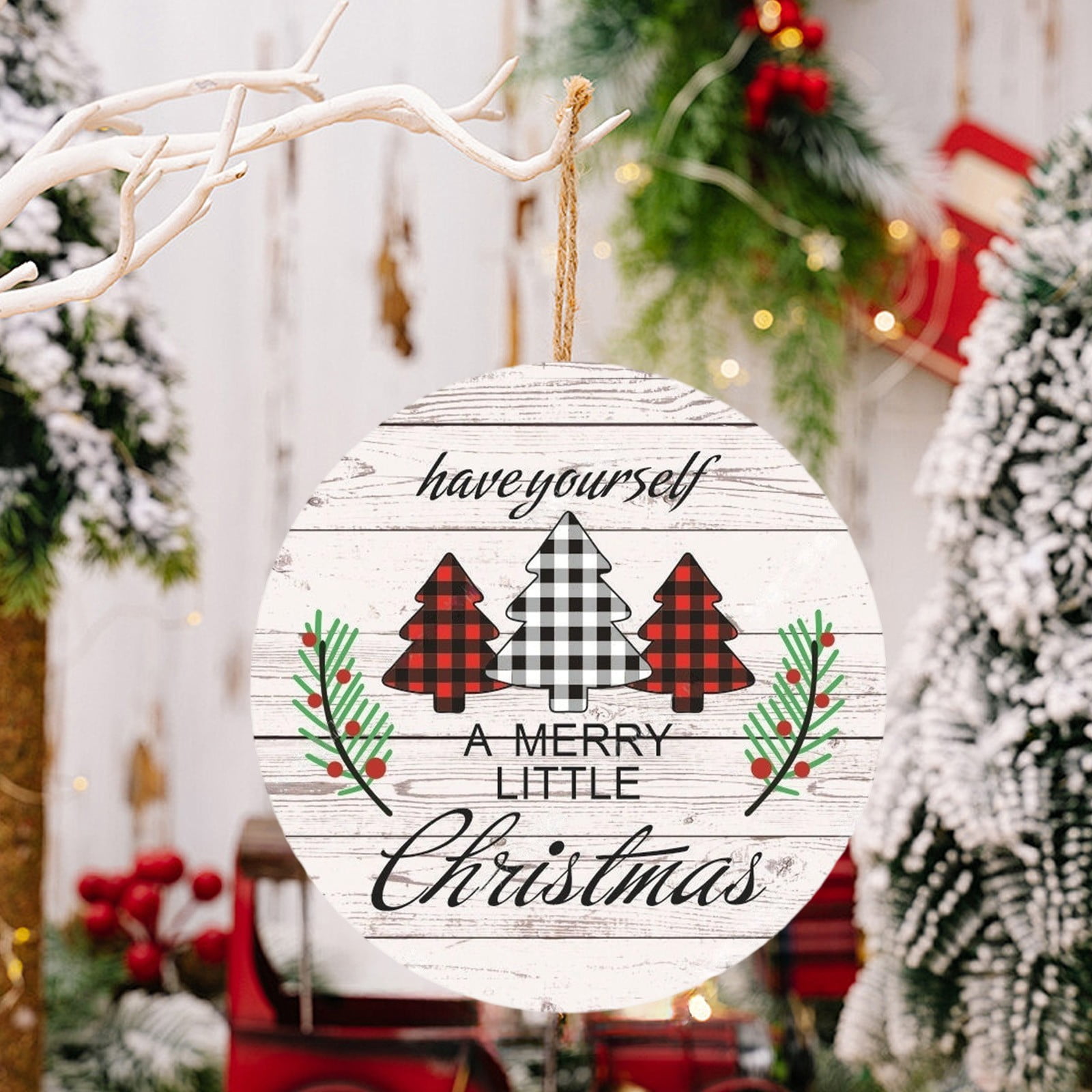 Fufafayo under $5 Wooden Christmas Ornament, DIY Craft Pendant for Tree ...